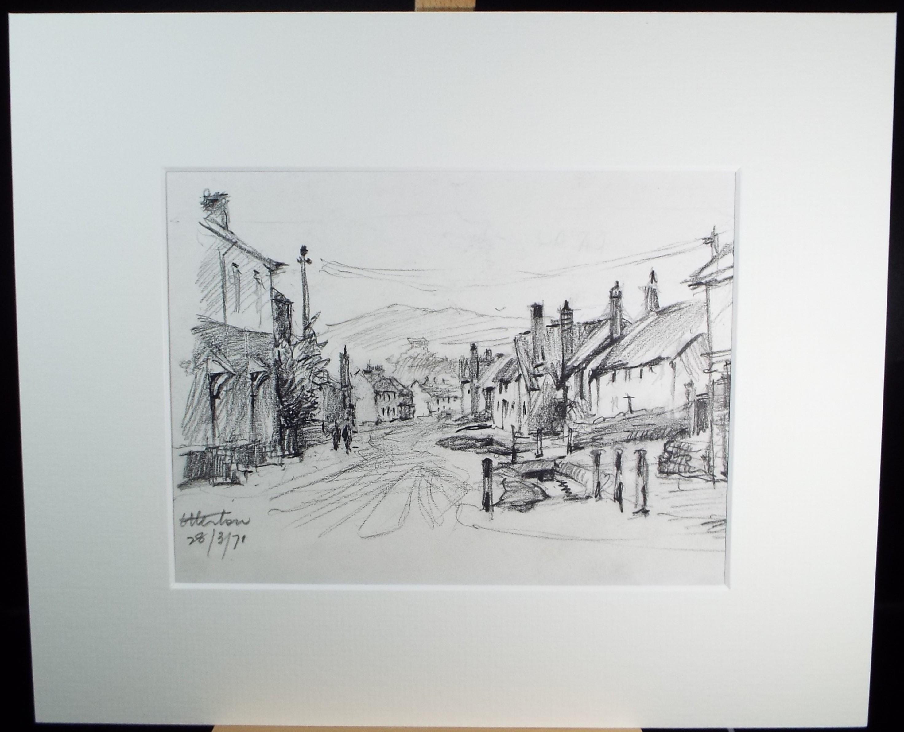Original Pencil Drawing,'ellerton', Dated 1971, R A Andrew-jones - Etsy