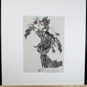 Acrylic & Ink Drawing 'balinese Dancer', C1980s, D M Raka - Etsy