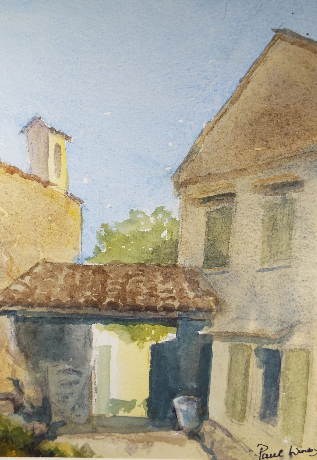 Original Watercolour on Paper, 'between Two Buildings', Paul Winby ...
