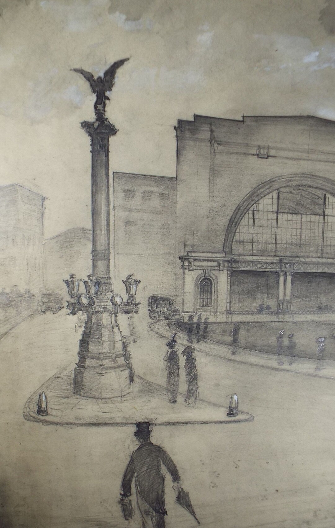 Original Pencil Drawing 'king's Cross Station' - Etsy