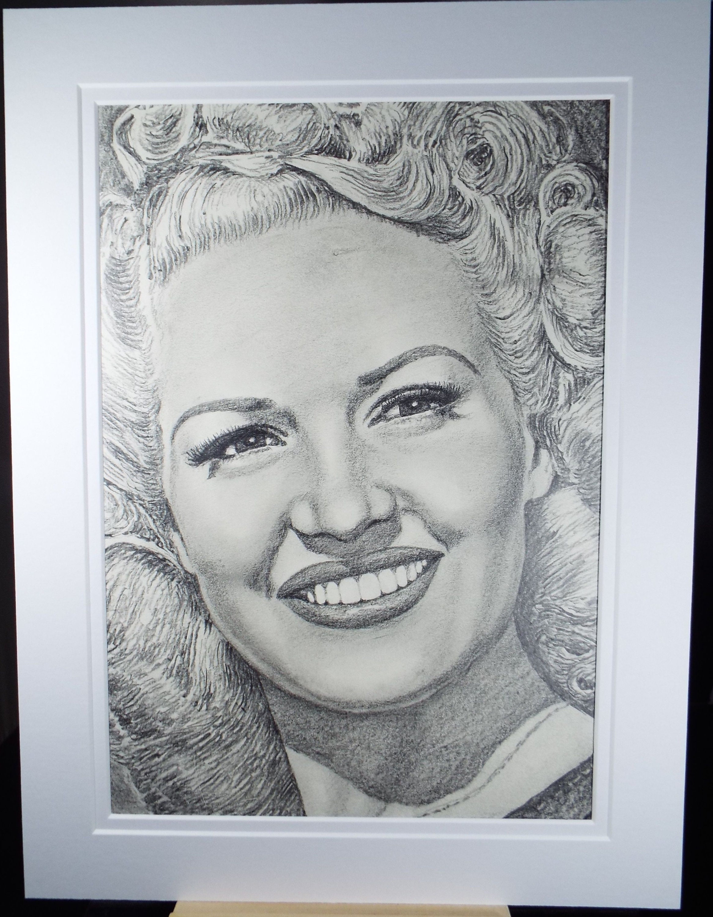 Original Pencil Drawing 'betty Grable' Albert - Etsy