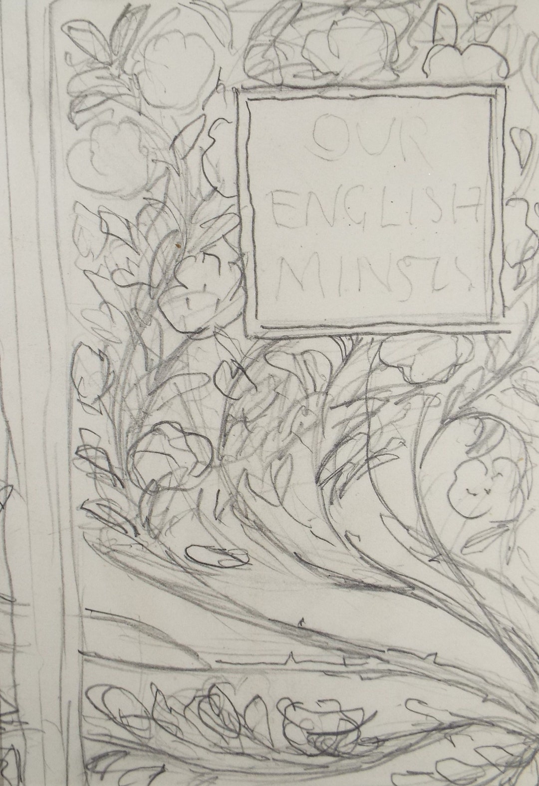 Original Pencil Sketch,'title Page Design', Leonard Leslie Brooke (1862 ...