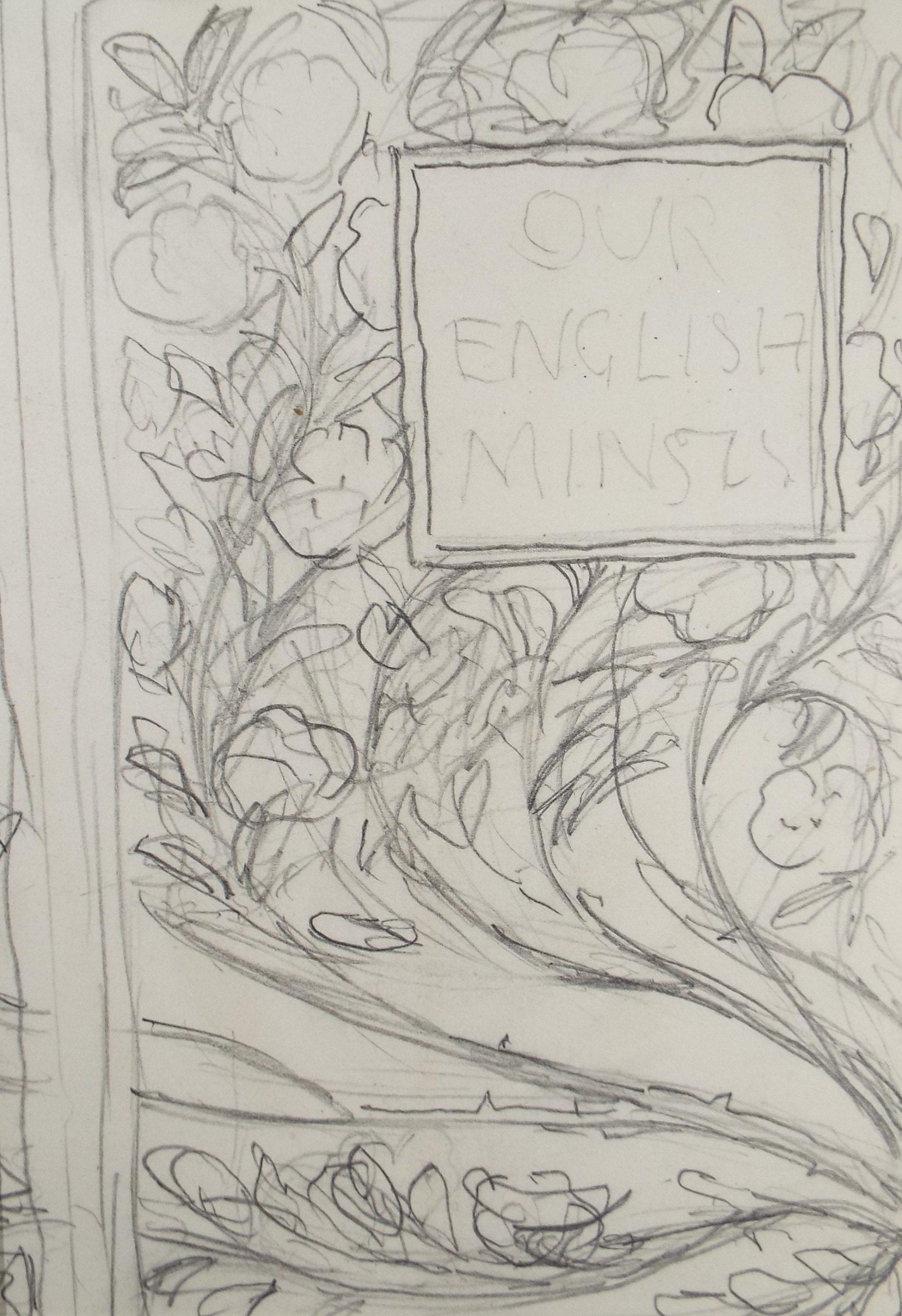 Original Pencil Sketch,'title Page Design', Leonard Leslie Brooke (1862 ...