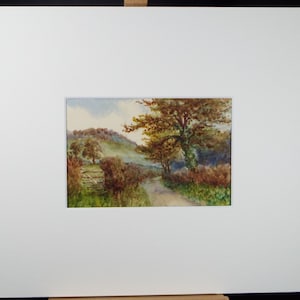 Original Watercolour, 'A Country Lane - Pant', Edwin Brown (1845-1936 ...