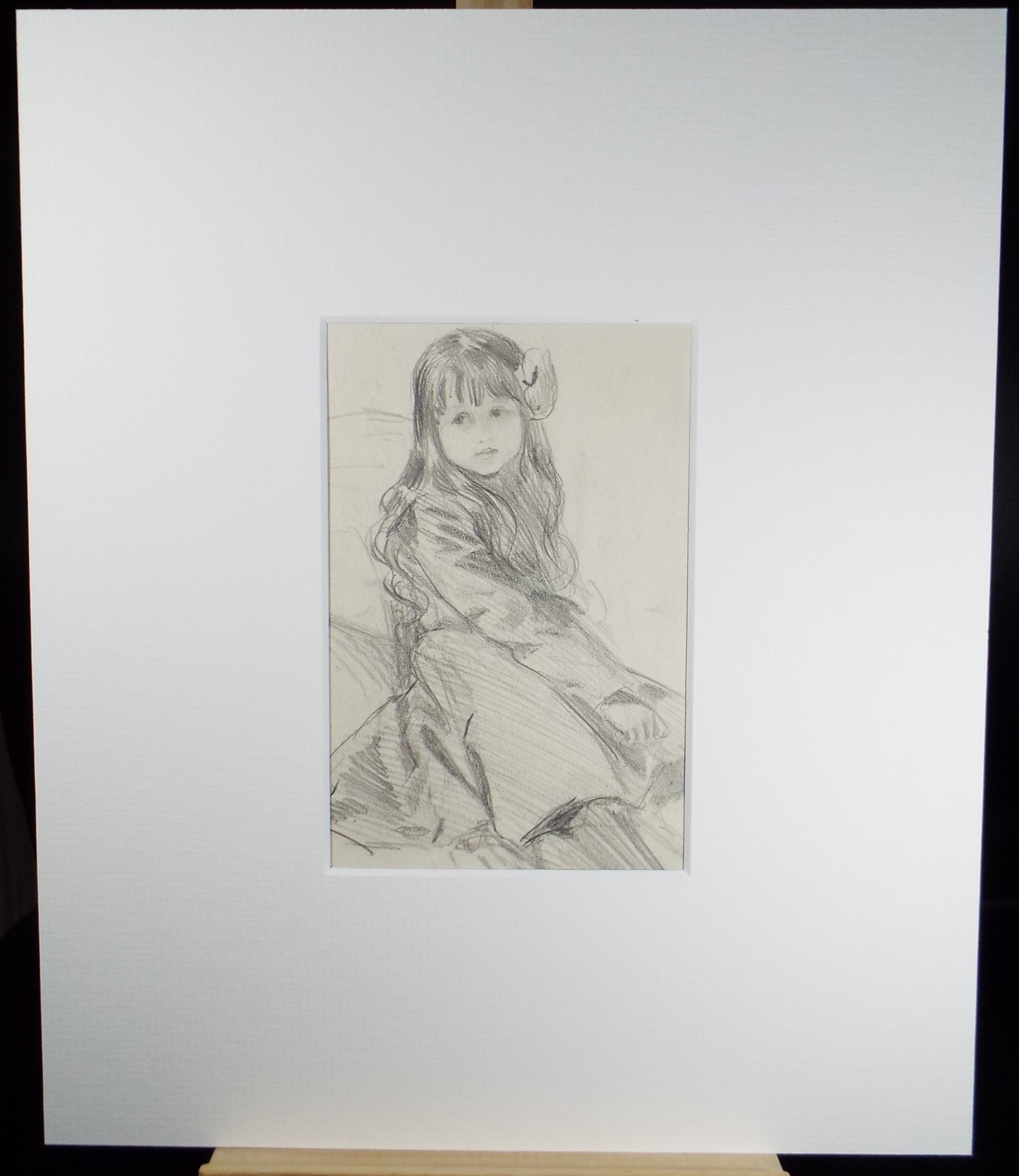 Original Pencil Sketch, 'study of a Seated Girl' ', Susan Beatrice ...