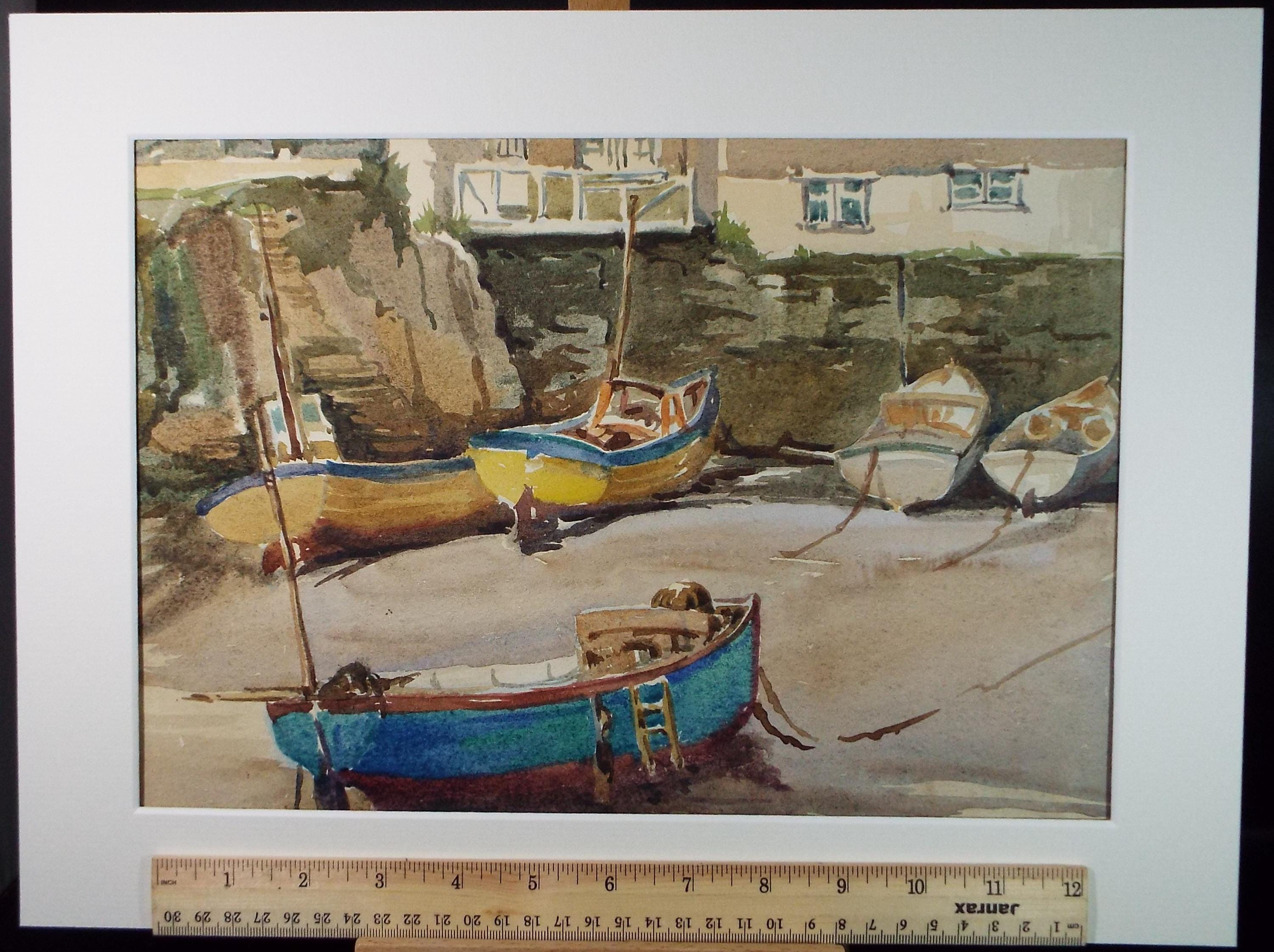 Original Watercolour, 'polperro', Gwen Rayner, C1970's - Etsy