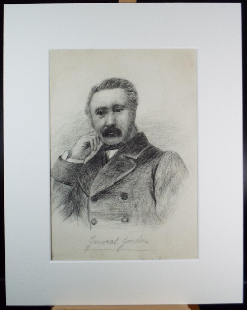 Original Pastel Sketch,'portrait of General Gordon', Late 19th Century ...
