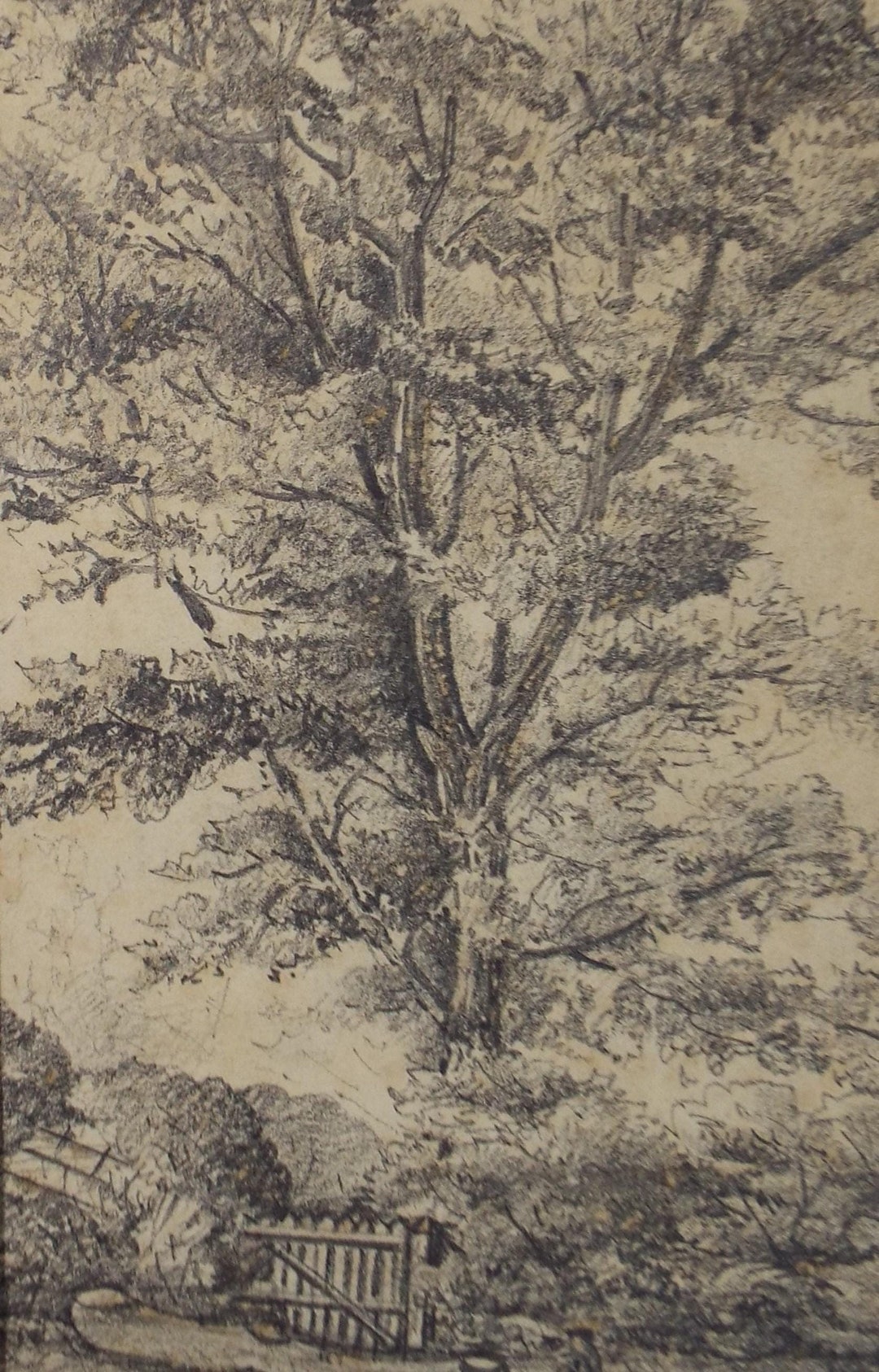 Original Pencil Drawing, Gate Leading to Mr. Grosers Cottage' , Dated ...