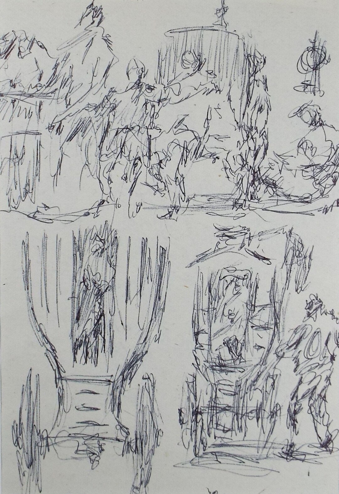 Original Pen & Ink Drawing, 'caravans', Hugh Mckenzie (1909-2005), Mid ...