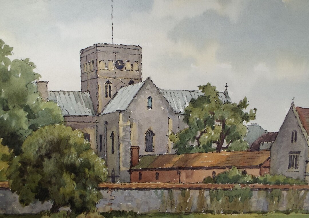 Original Watercolour on Paper, 'abbey Buildings' Edward Albert Hickling ...