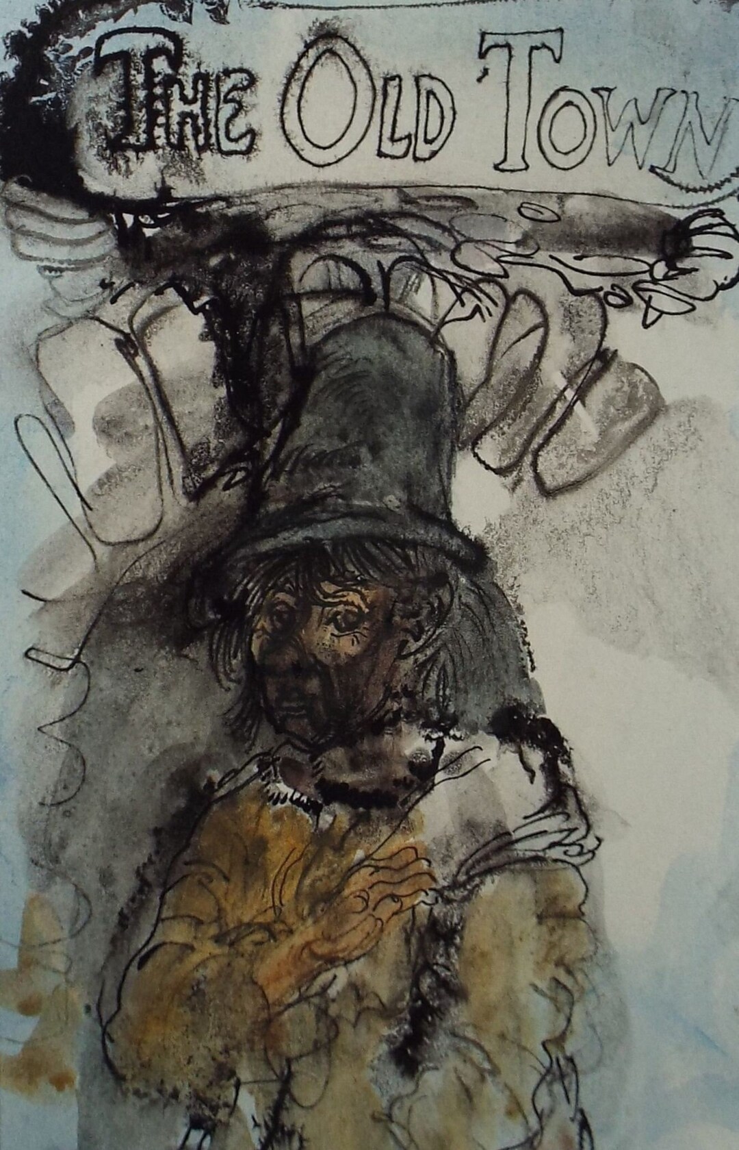 Original Watercolour, 'figure at the Old Town', 1950's, William D Clyne ...