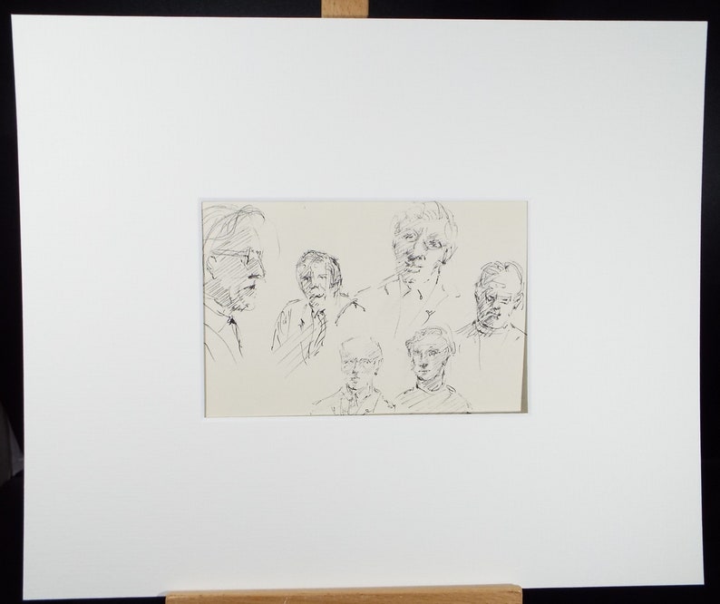 Original Pen & Ink Drawing, 'figure Studies', Hugh Mckenzie (1909-2005 ...