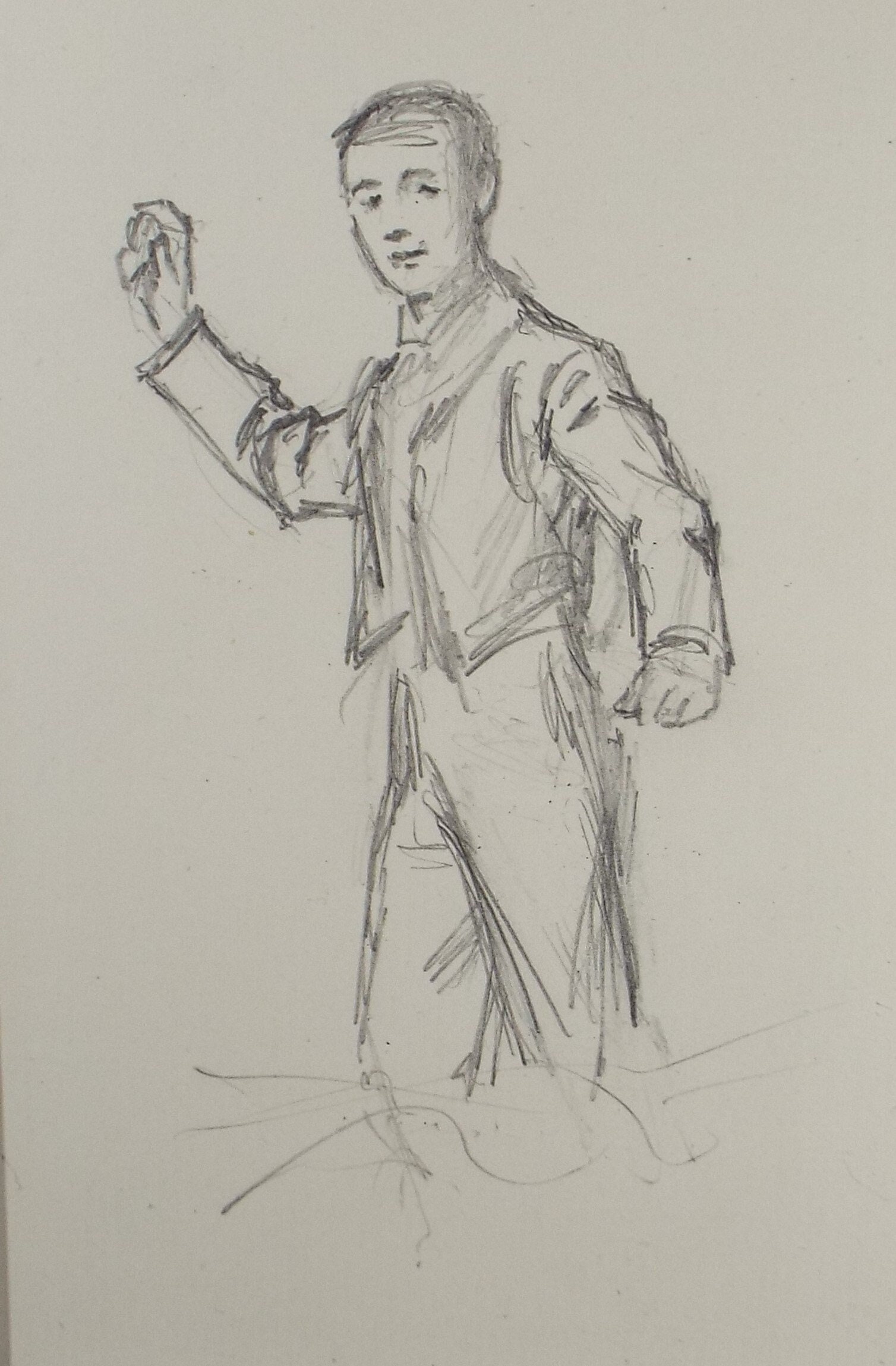 Original Pencil Sketch'study of a Boy Throwing' - Etsy