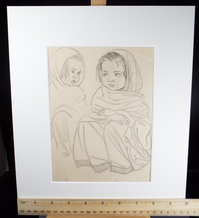 Original Pencil Sketch, 'seated Girl Study', Susan Beatrice Pearce ...
