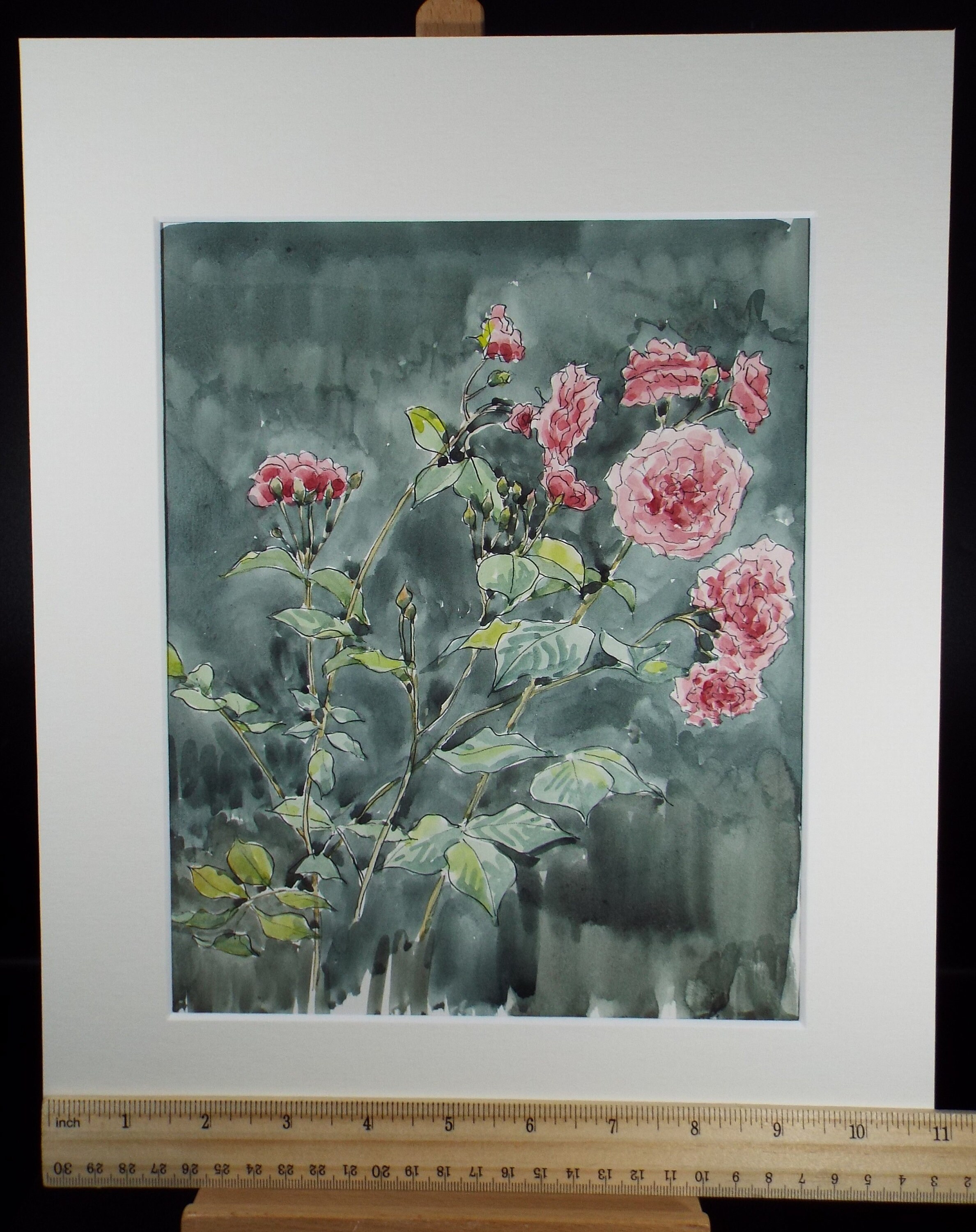 Original Watercolour, 'A Study of Roses', George Godfrey, Circa 1960's ...