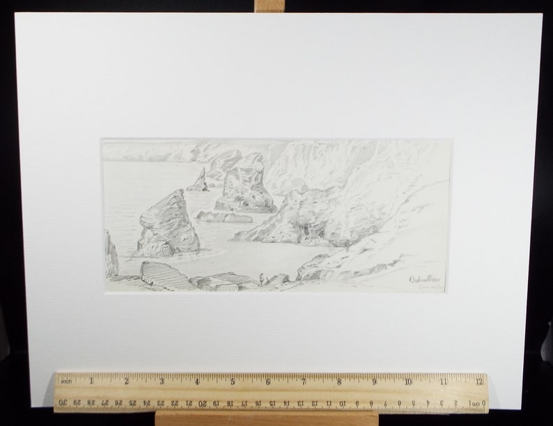 Original Pencil Drawing, 'isle of Wight' Circa 1880's, Artist Unknown ...