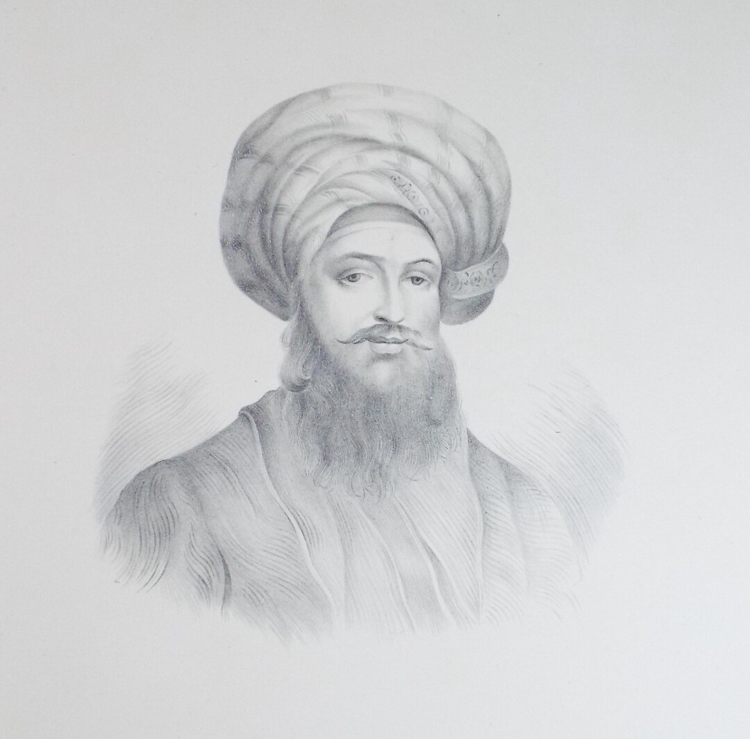 Original Pencil Drawing , 'portrait of a Turk', Mid 19th Century ...