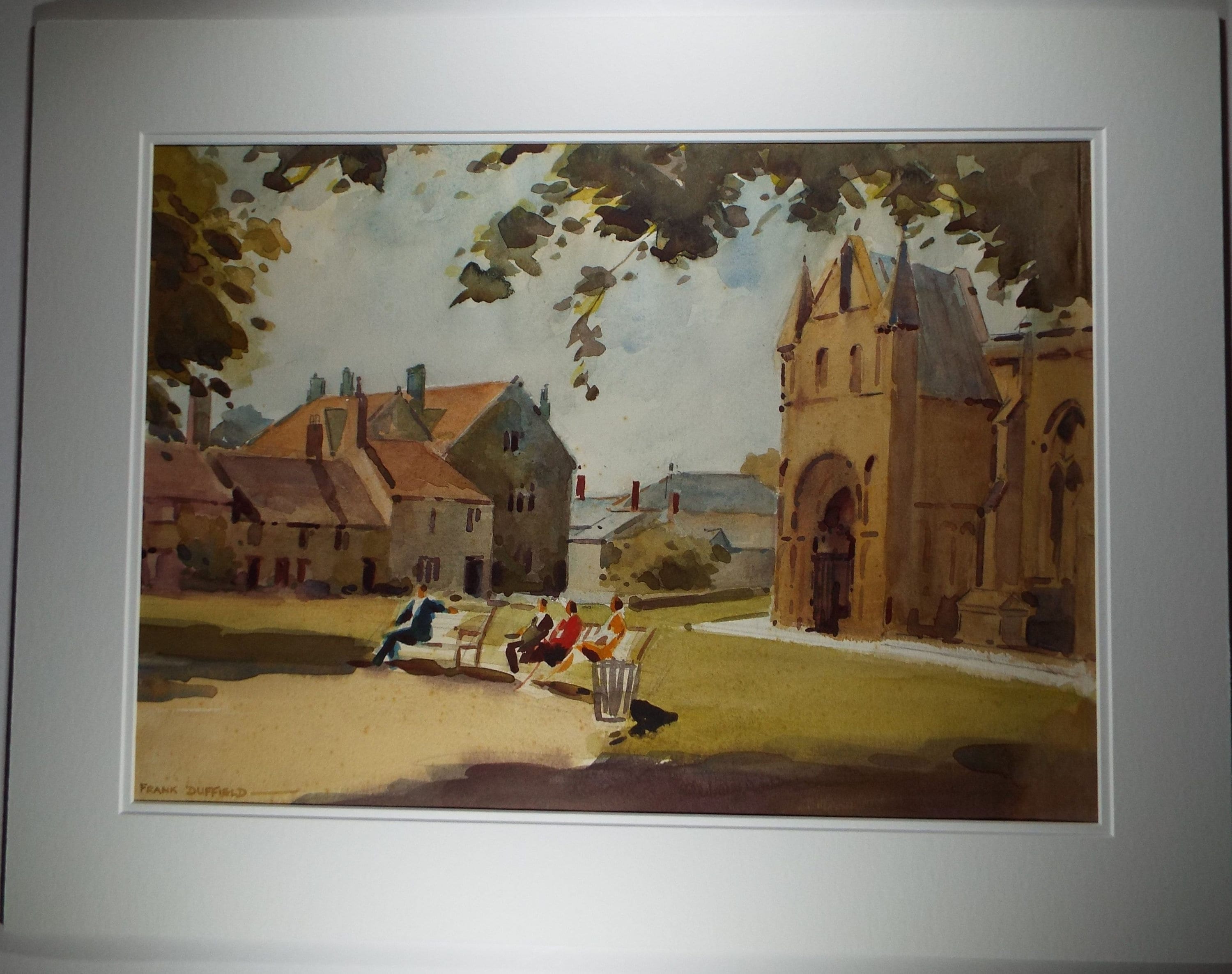 Original Watercolour 'the Quad' C1960's Frank - Etsy