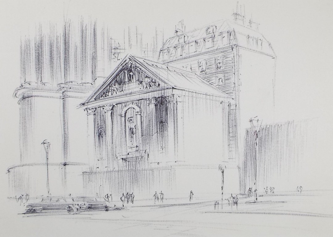 Original Pen & Ink Drawing, 'streetscape', Hugh Mckenzie (1909-2005 ...
