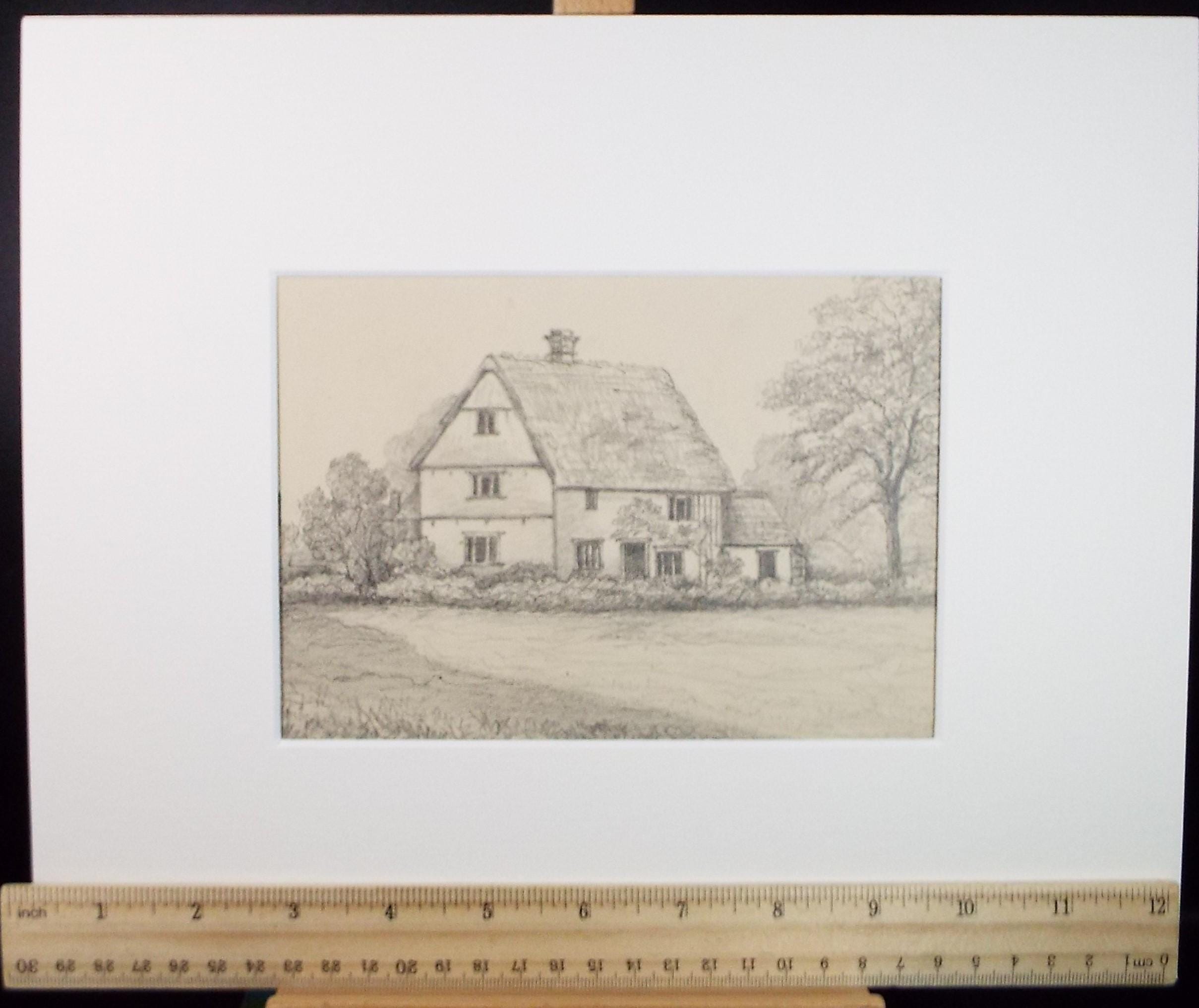 Original Pencil Drawing, 'the Rat Catchers Cottage - Stradbroke', Dated ...