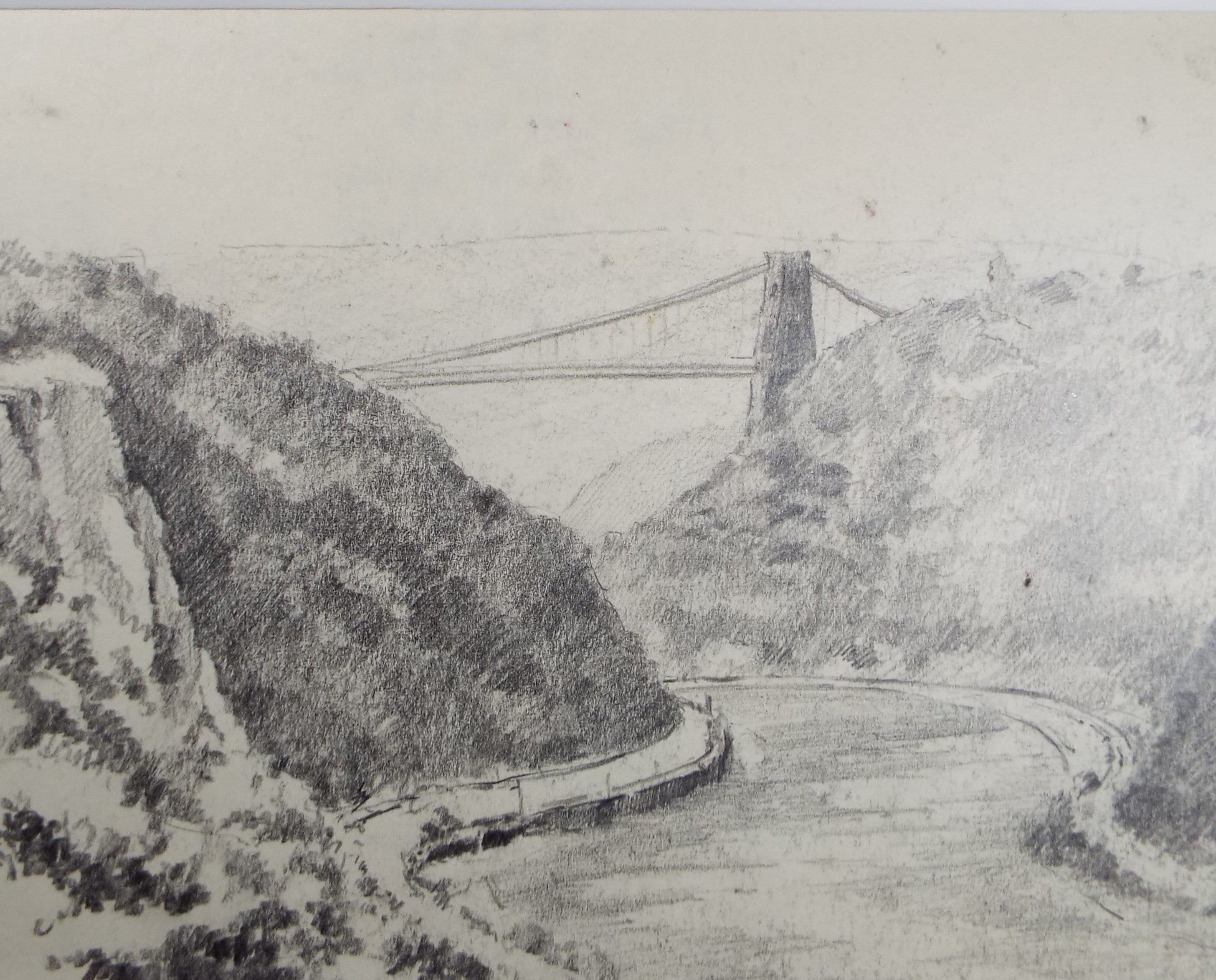 Original Pencil Drawing, 'bridge at Clifton', Circa 1990's, Artist ...
