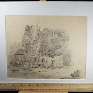 Original Pencil Drawing , 'ruined Church', Late 19th Century, Artist ...