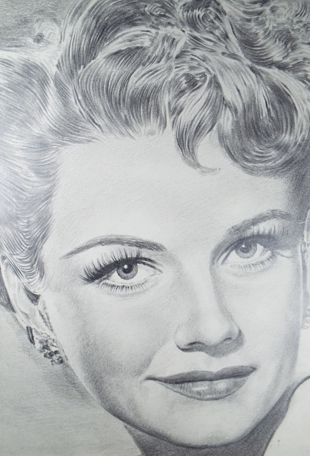Original Pencil Drawing, 'anne Baxter', Albert Leonard, Mid 20th ...