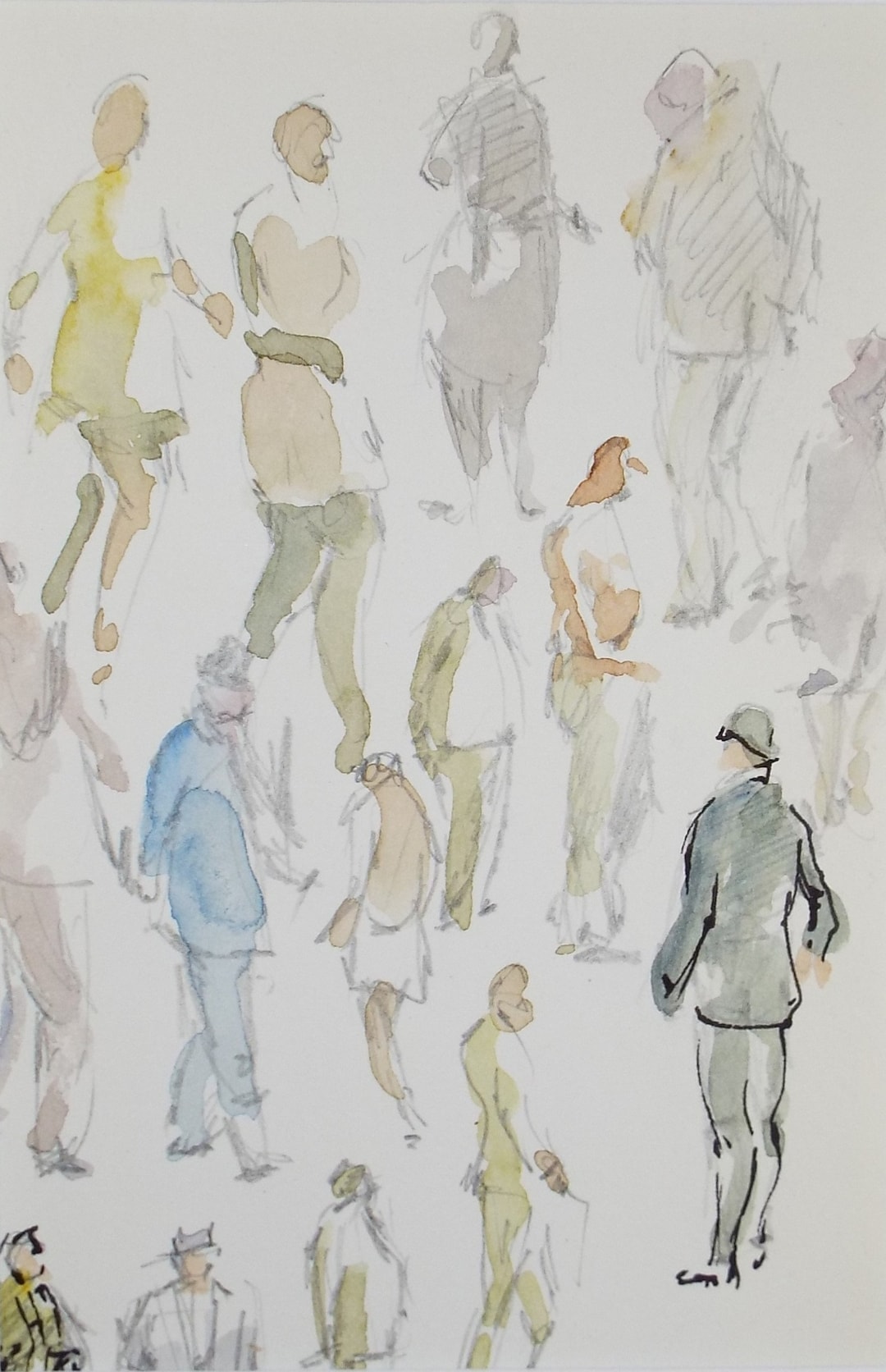 Original Watercolour Drawing, 'figure Studies', Hugh Mckenzie (1909 ...