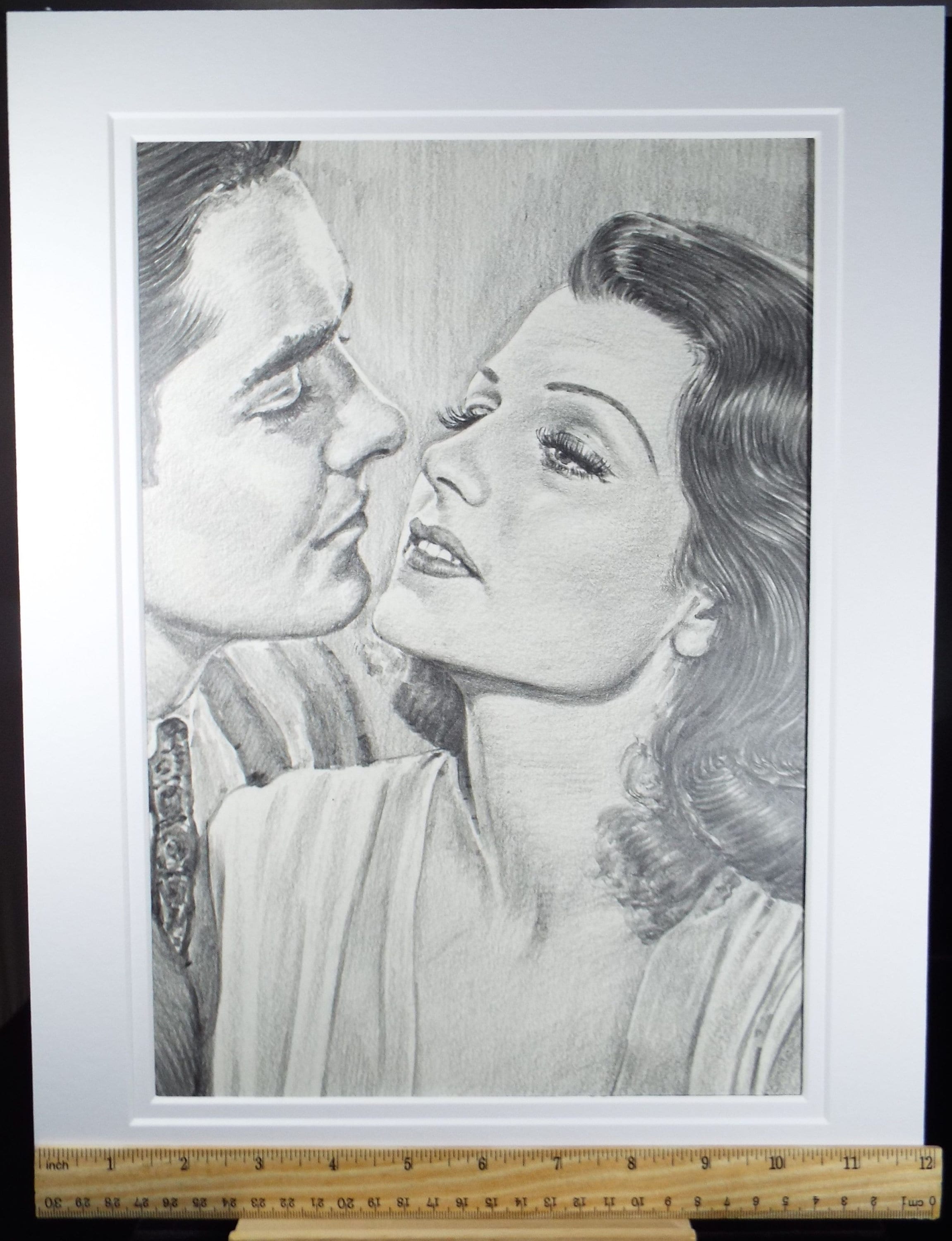 Original Pencil Drawing 'tyrone Power & Linda - Etsy