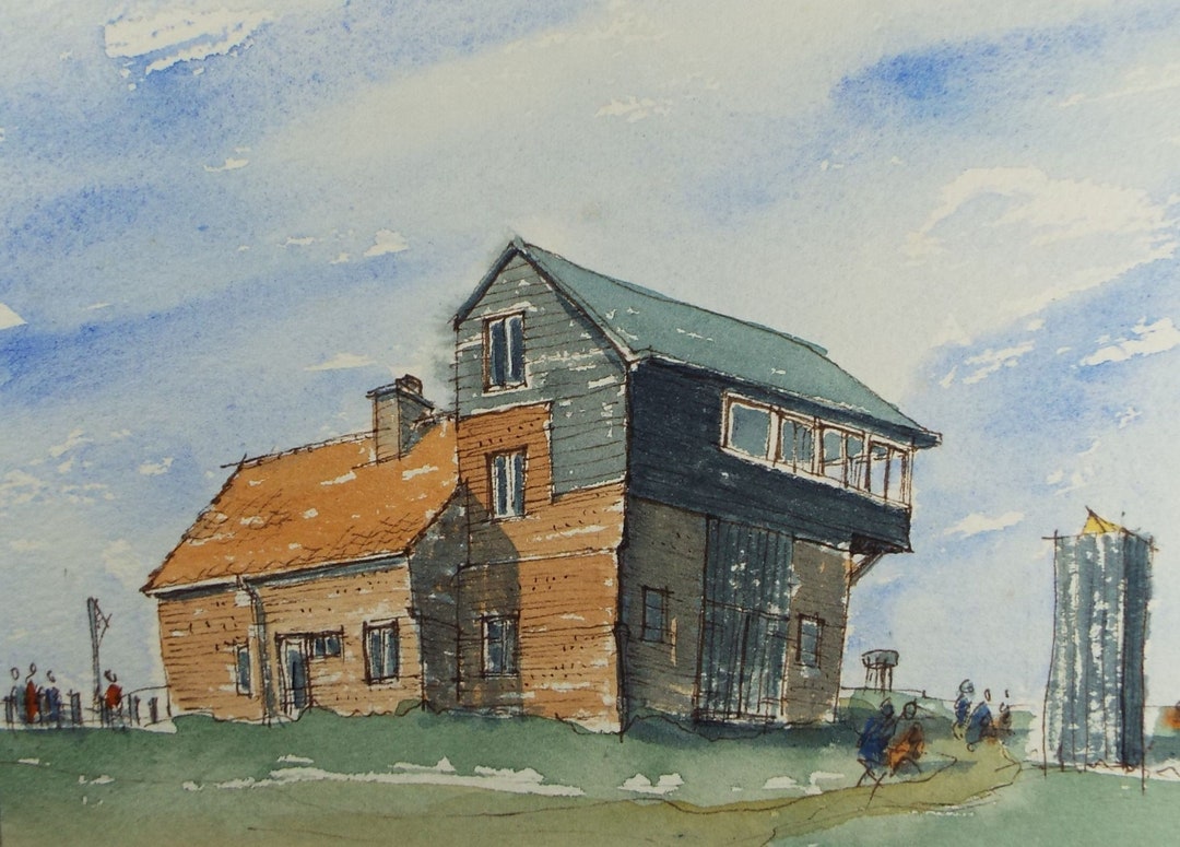 Original Watercolour, 'timber and Brick Barn', Circa 1990's, Artist ...