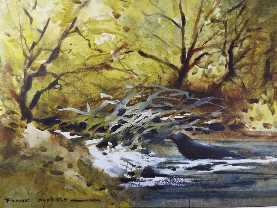 Original Watercolour, 'river Through the Woods', 1960's, Frank Duffield ...