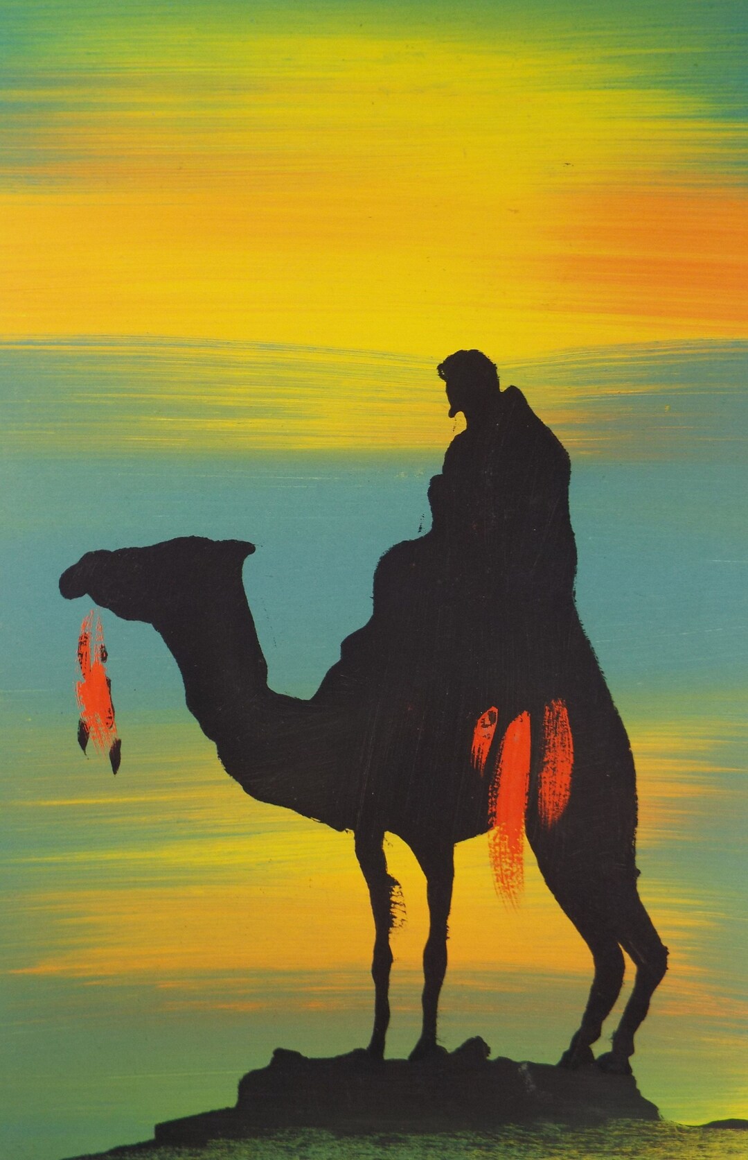 Original Gouache, 'egyptian Desert Scene', Circa 1920's, Artist Unknown ...