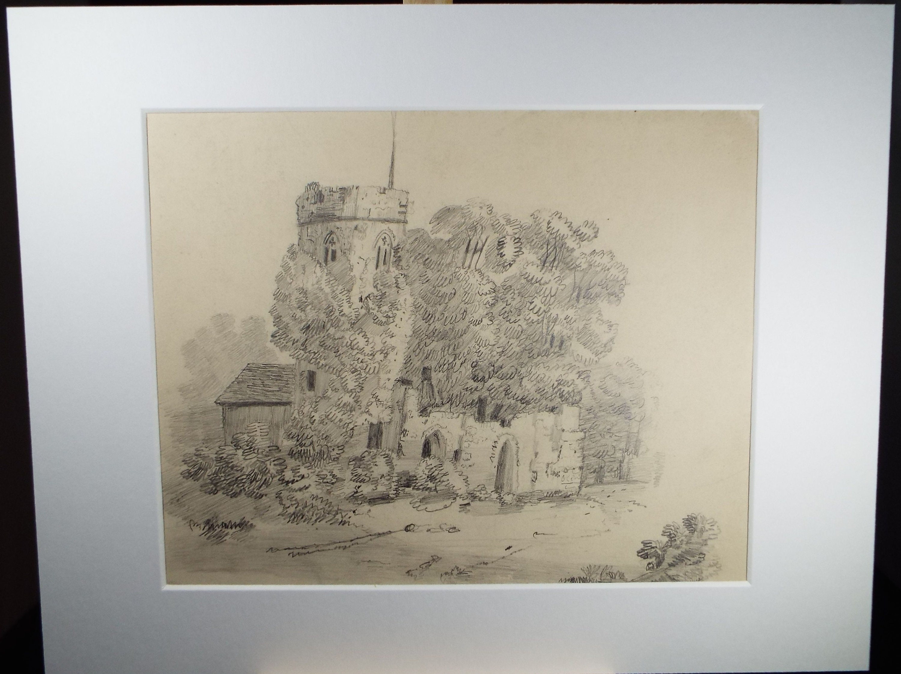 Original Pencil Drawing , 'ruined Church', Late 19th Century, Artist ...