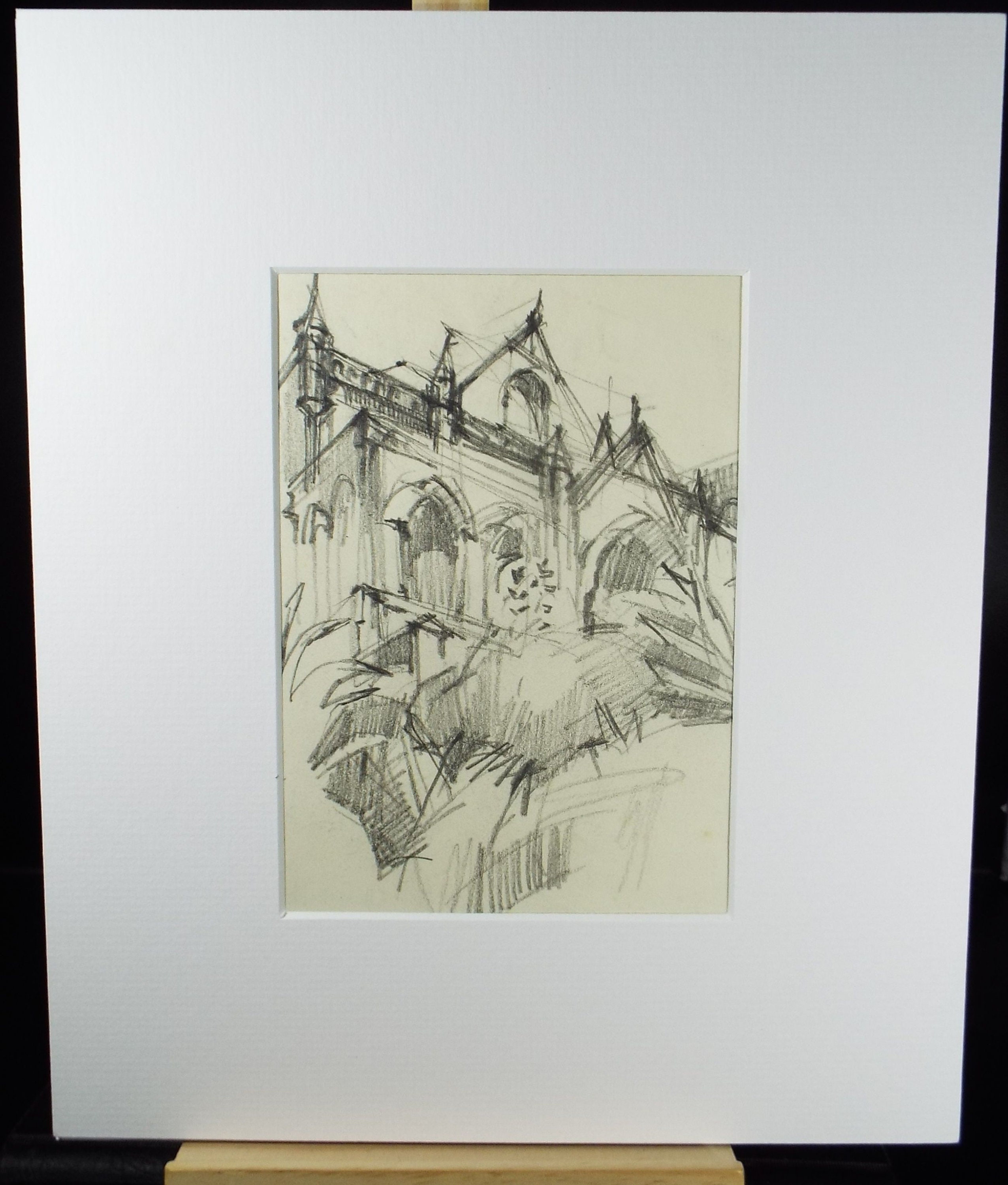 Original Pencil Drawing, 'abbey Study' Circa 1980's, Douglas Pittuck ...