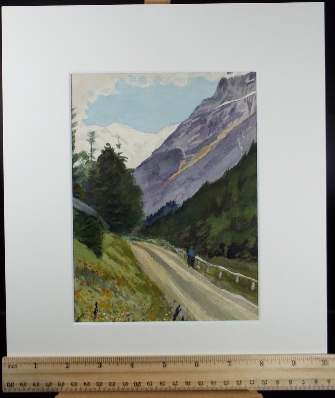 Original Watercolour, 'alpine Pass', Circa 1890. Artist Unknown - Etsy