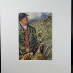 Original Watercolour Drawing, 'huntsman With Dogs', George Anderson ...
