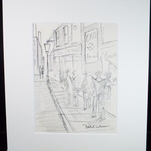 Pencil & Ink Drawing, 'on the Dole', Bernard Mcmullen (1952-2015) - Etsy