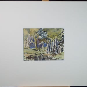 Original Watercolour, 'the Mere', Circa 1990's, Artist Unknown - Etsy