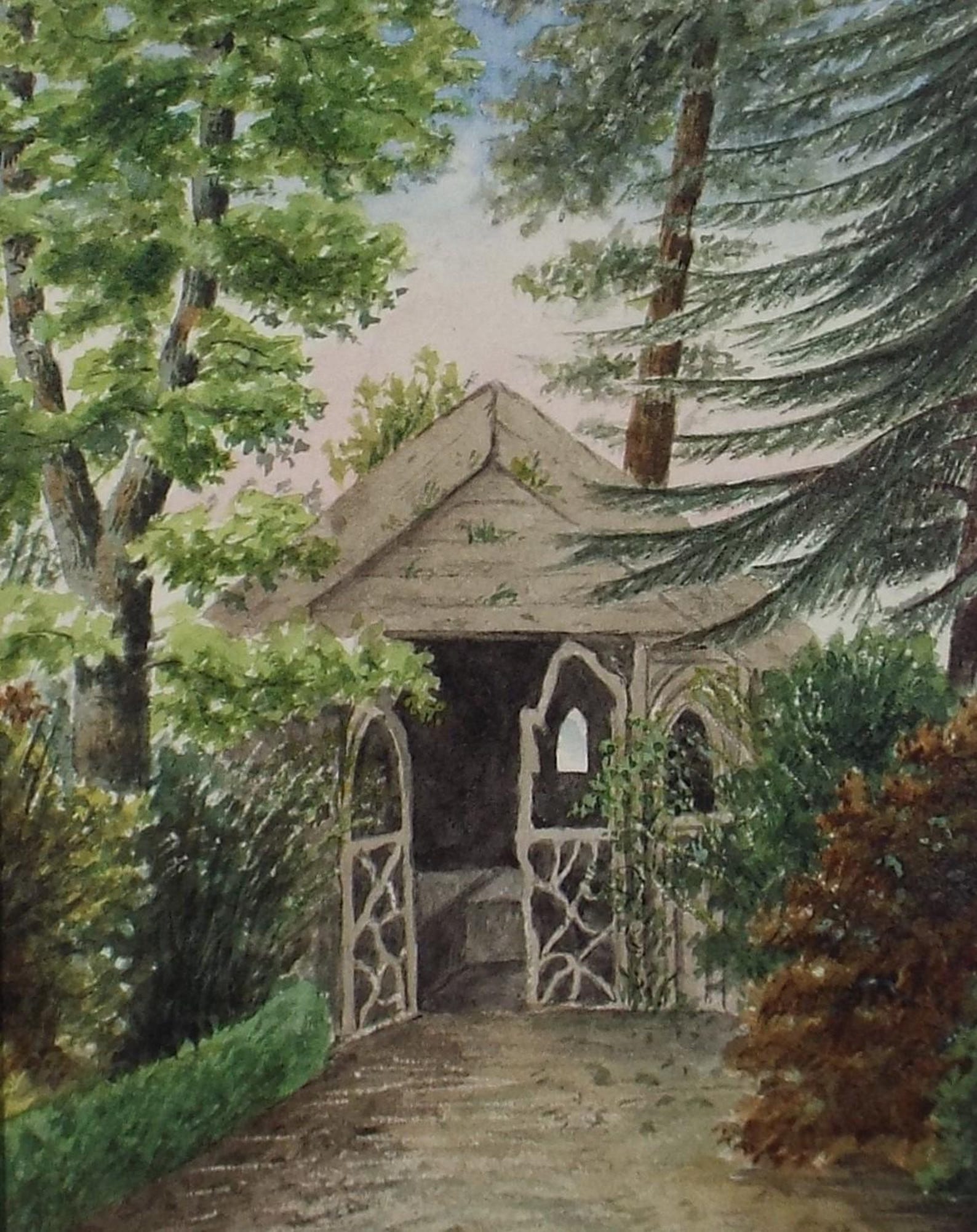 Original Watercolour on Paper, 'arbour in the Woods', Circa 1860's ...