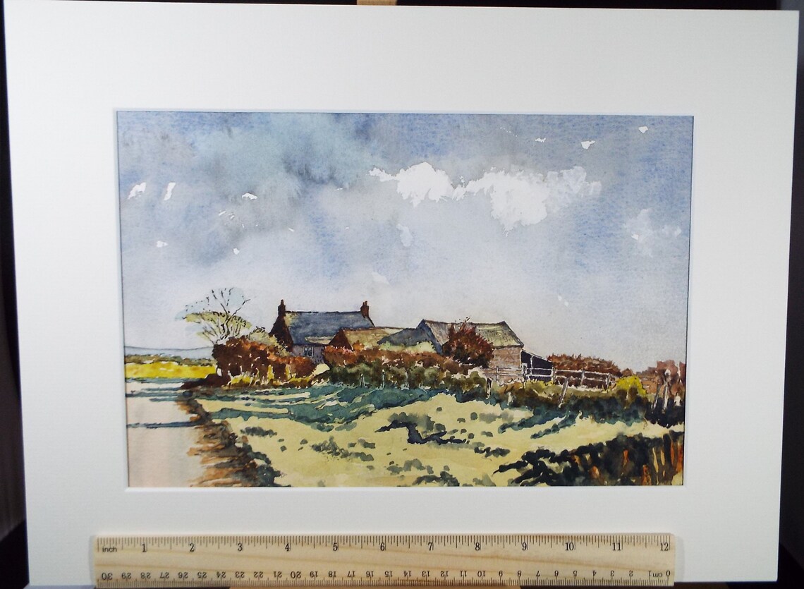 Original Watercolour, 'cumberland Farmstead', Dated 1987, Unknown ...