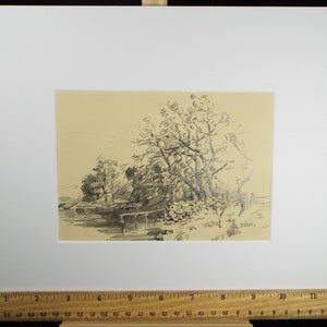 Original Pencil Drawing, 'tree Lined Lane', Circa 1920's, Nan C ...