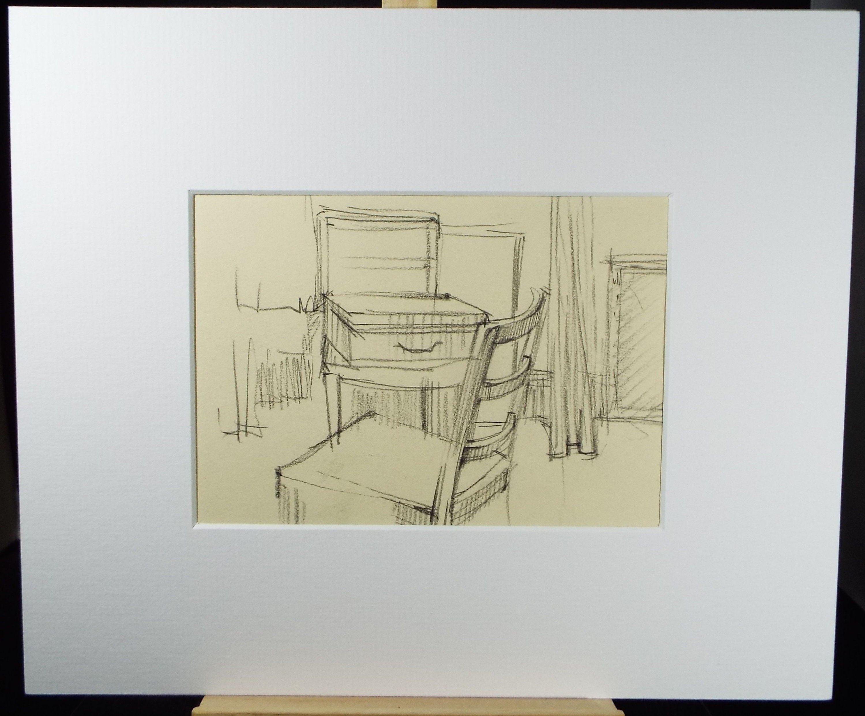 Original Pencil Drawing 'still Life With Chair and - Etsy