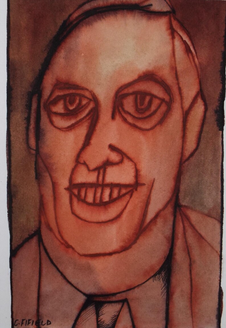 Original Watercolour , 'self Portrait', Colin Fifield (1940-2022 ...
