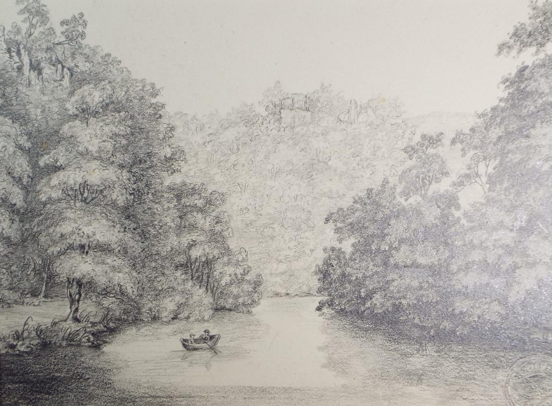 Original Pencil Drawing, 'matlock', Dated 1819, Artist Unknown - Etsy