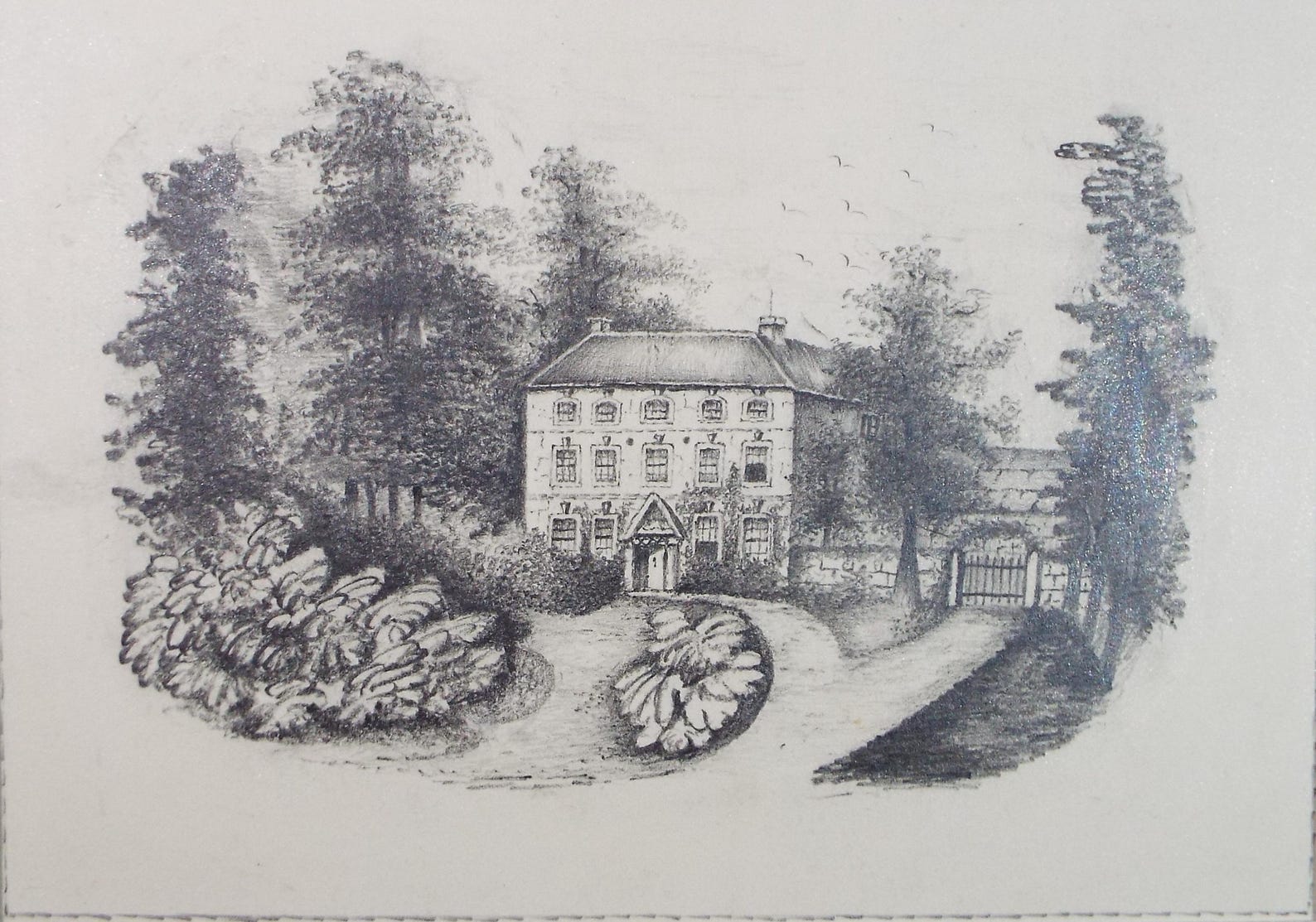 Original Pencil Drawing Circa 1870's, 'country House' - Unknown Artist ...