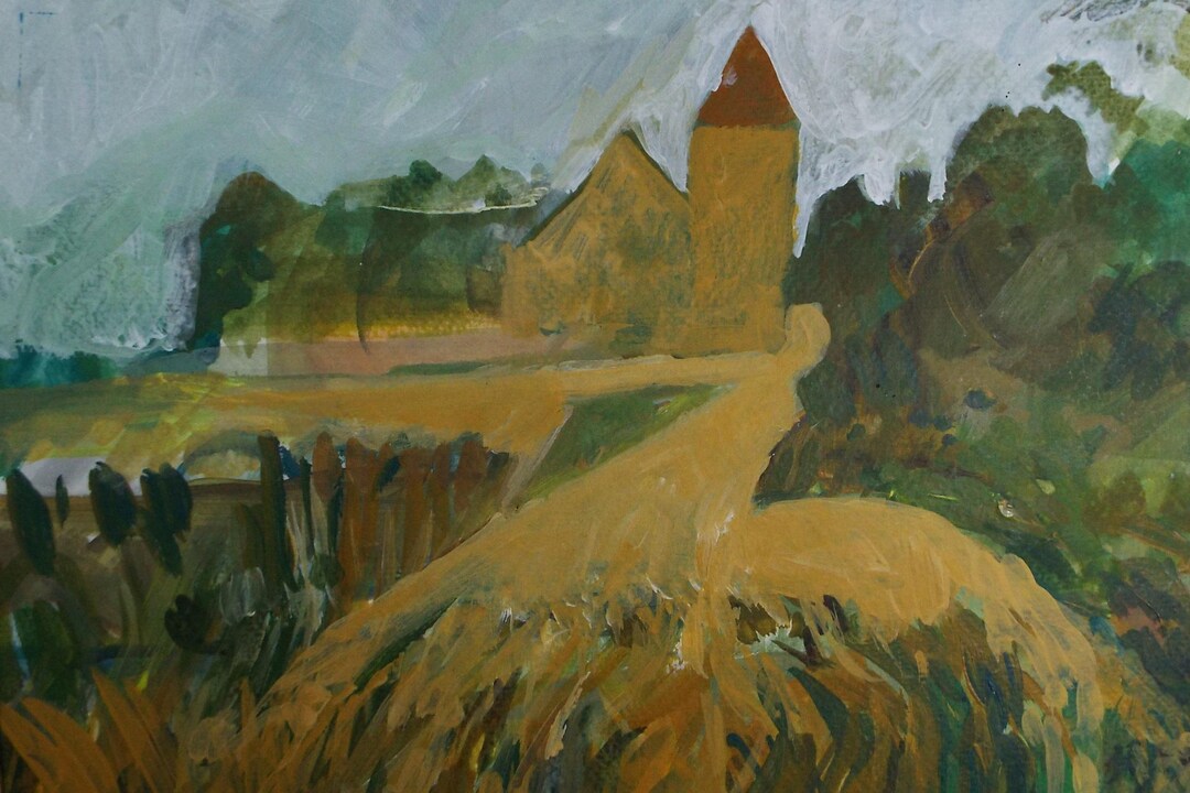 Original Watercolour & Gouache, 'village Church', Colin Fifield (1940 ...