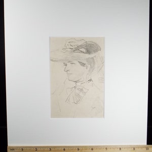 Original Pencil Sketch, 'portrait of an Elegant Woman' ', Susan ...