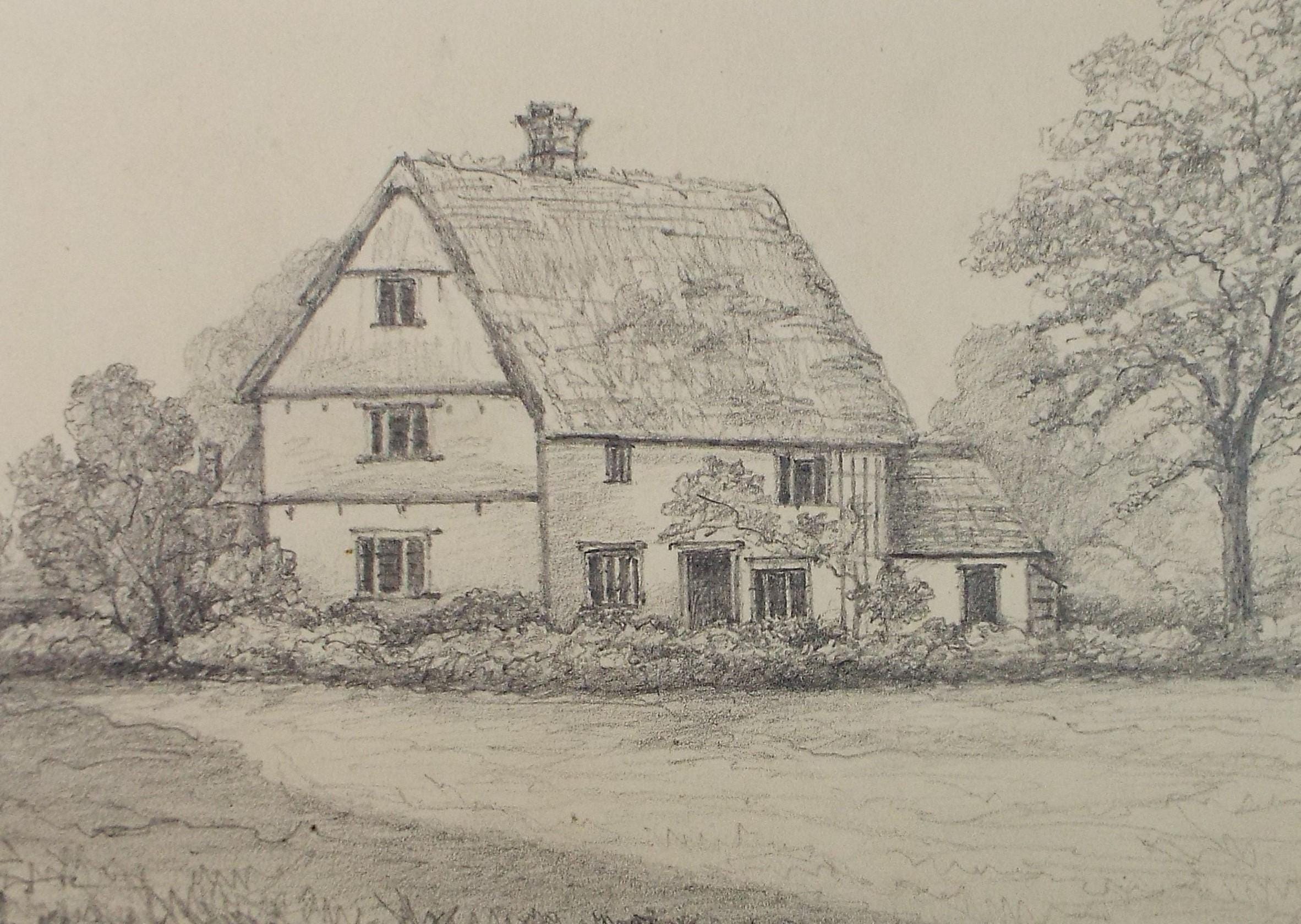 Original Pencil Drawing, 'the Rat Catchers Cottage - Stradbroke', Dated ...