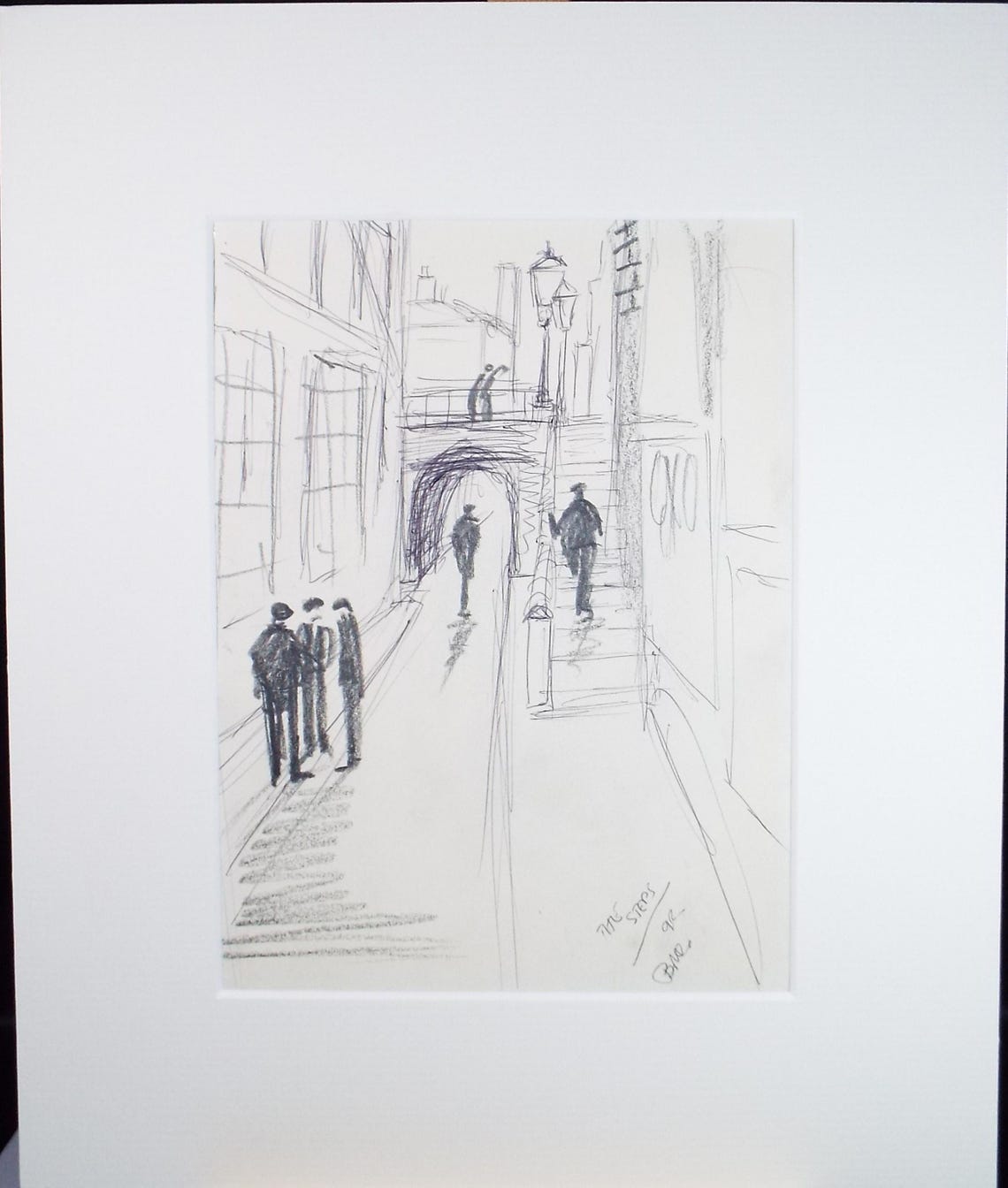 Pencil & Ink Drawing, 'on the Dole', Bernard Mcmullen (1952-2015) - Etsy UK