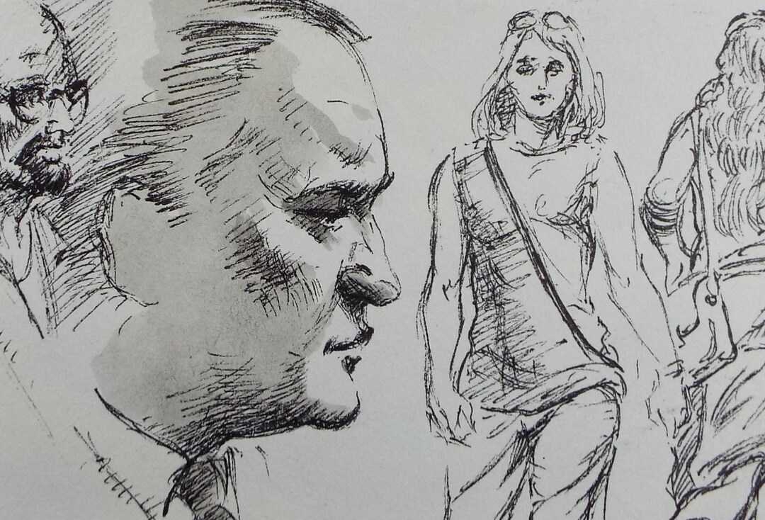 Original Pen & Ink, 'figure Studies', Circa 1990's , John Williams (20th Century British) - Etsy